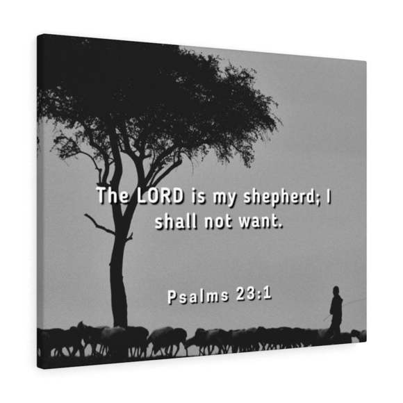 Express Your Love Gifts | Art | Scripture Sign Lord Is My Shepherd Psalms 23 Bible Verse Canvas ...